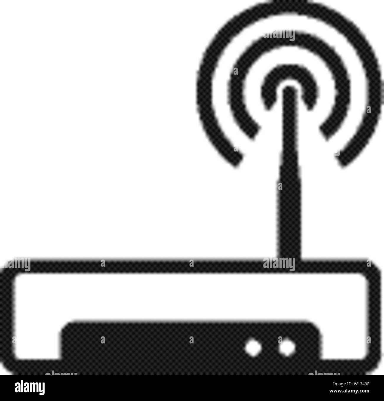 Router icon in single grey color. Internet connection, wifi Stock ...