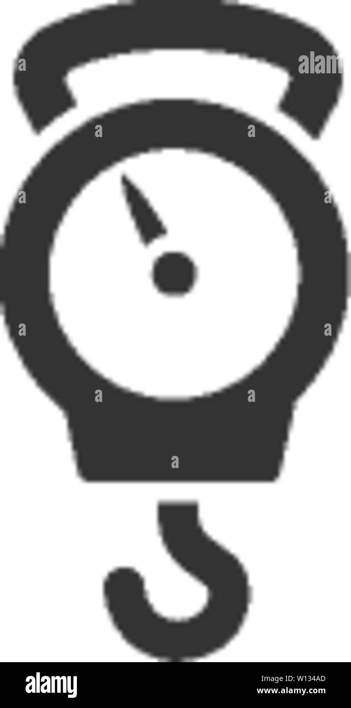 Fishing scale icon in single color. Water sport activity fish weight ...