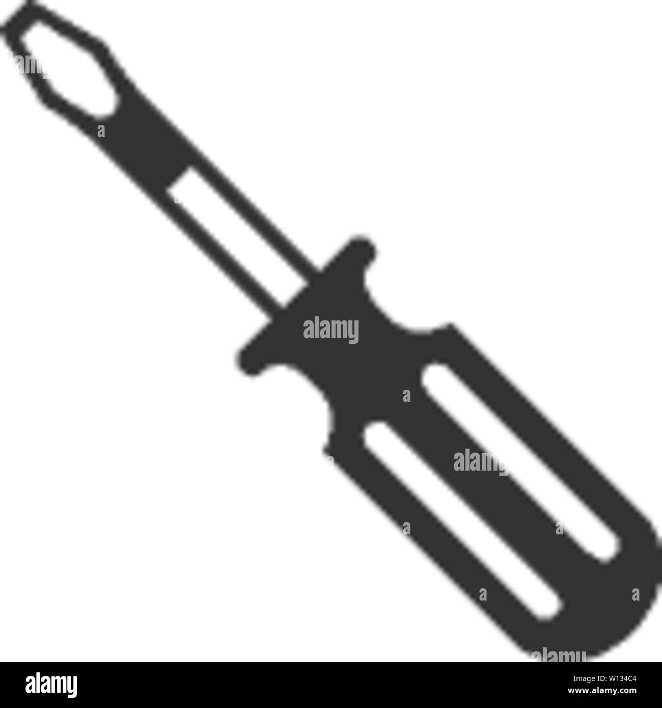 Screwdriver icon in single color. Mechanic setting maintenance ...