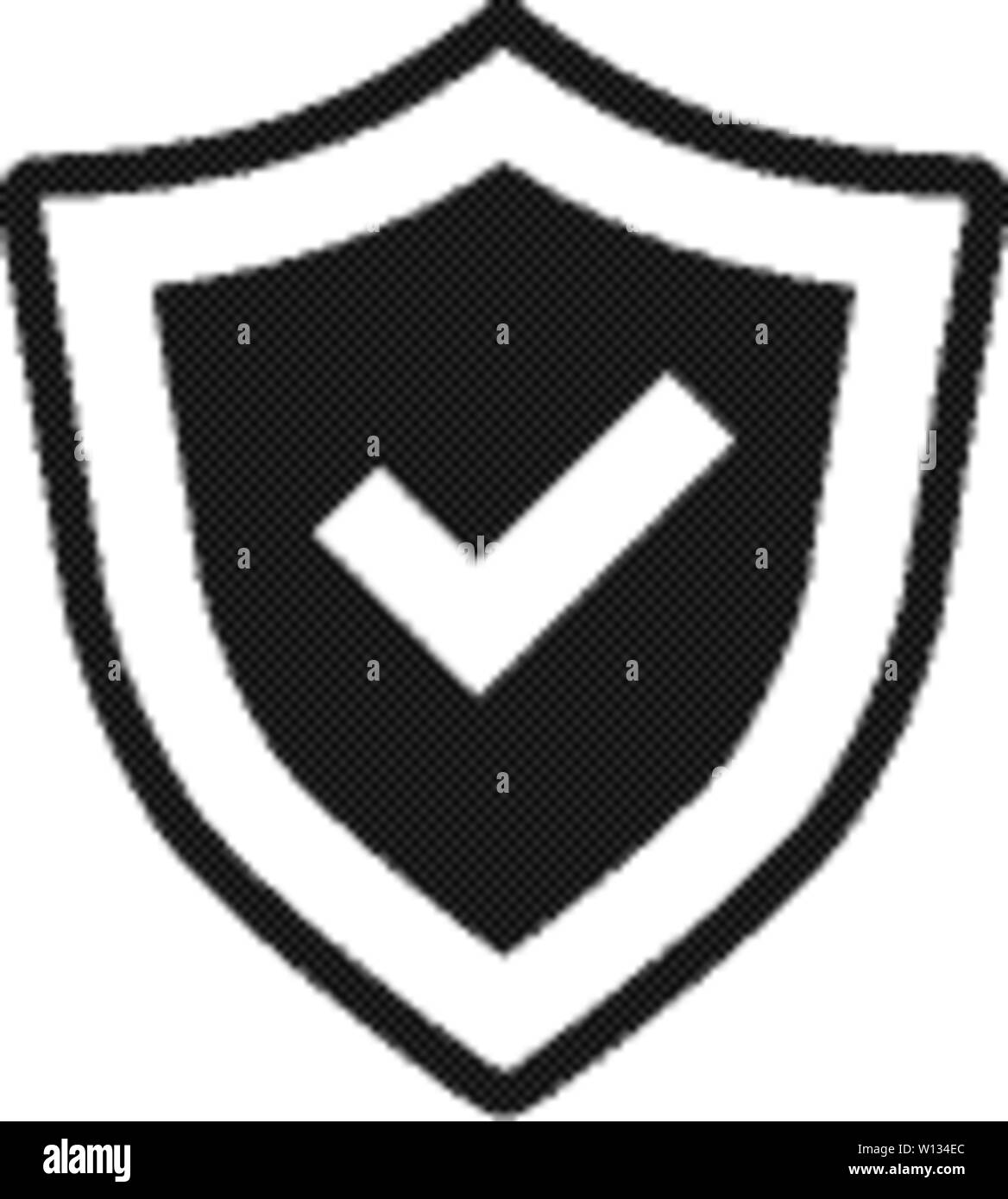 Shield icon in single grey color. Protection, computer virus, antivirus ...