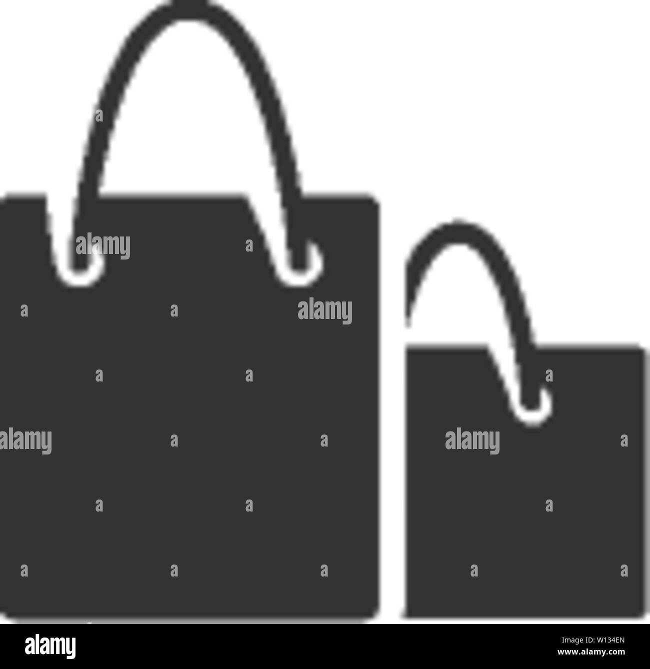 Shopping bags icon in single grey color. Buying, ecommerce Stock Vector ...
