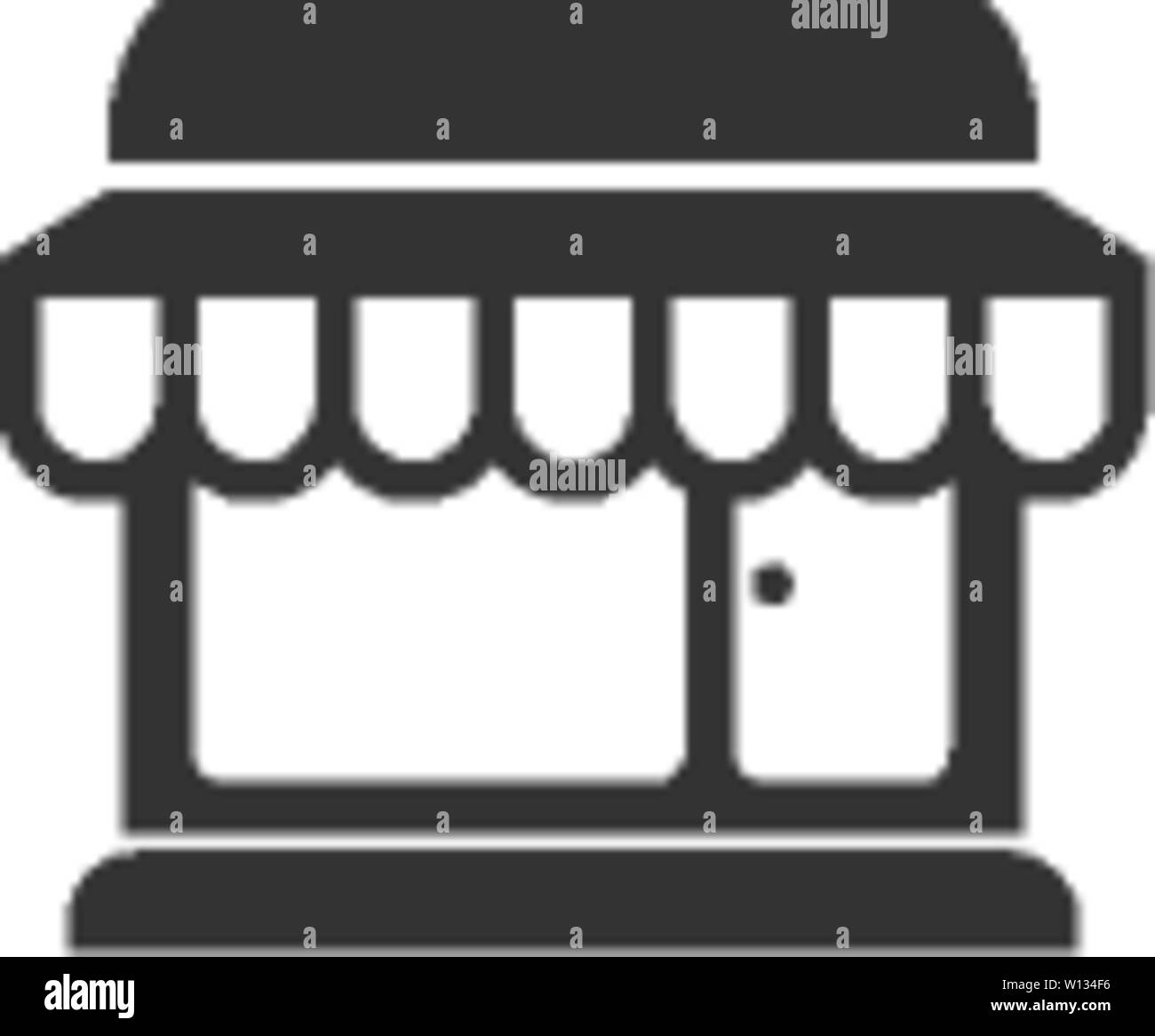 Shop icon in single grey color. Buying ecommerce market retail store ...