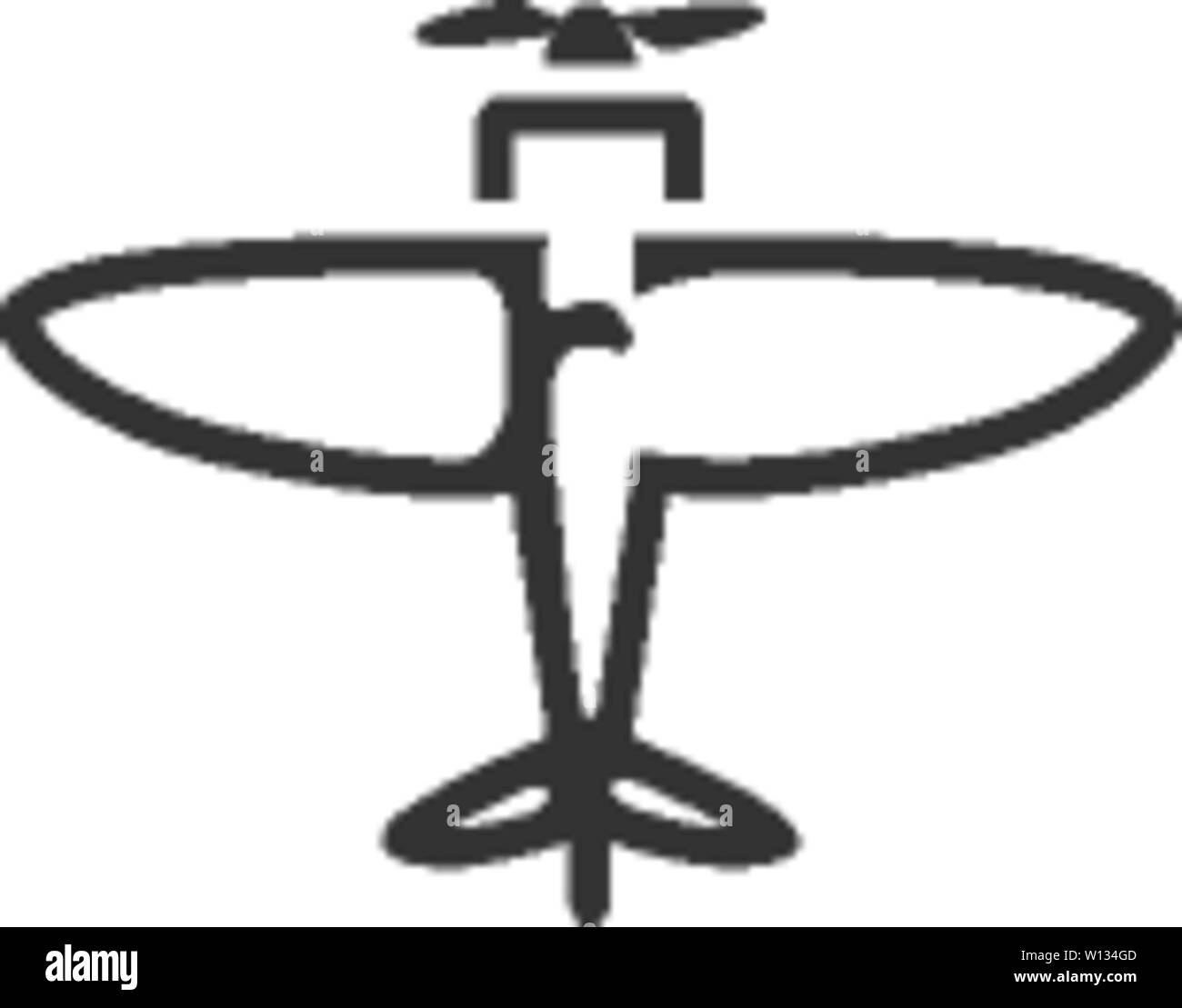 Airplane icons on color Black and White Stock Photos & Images - Alamy
