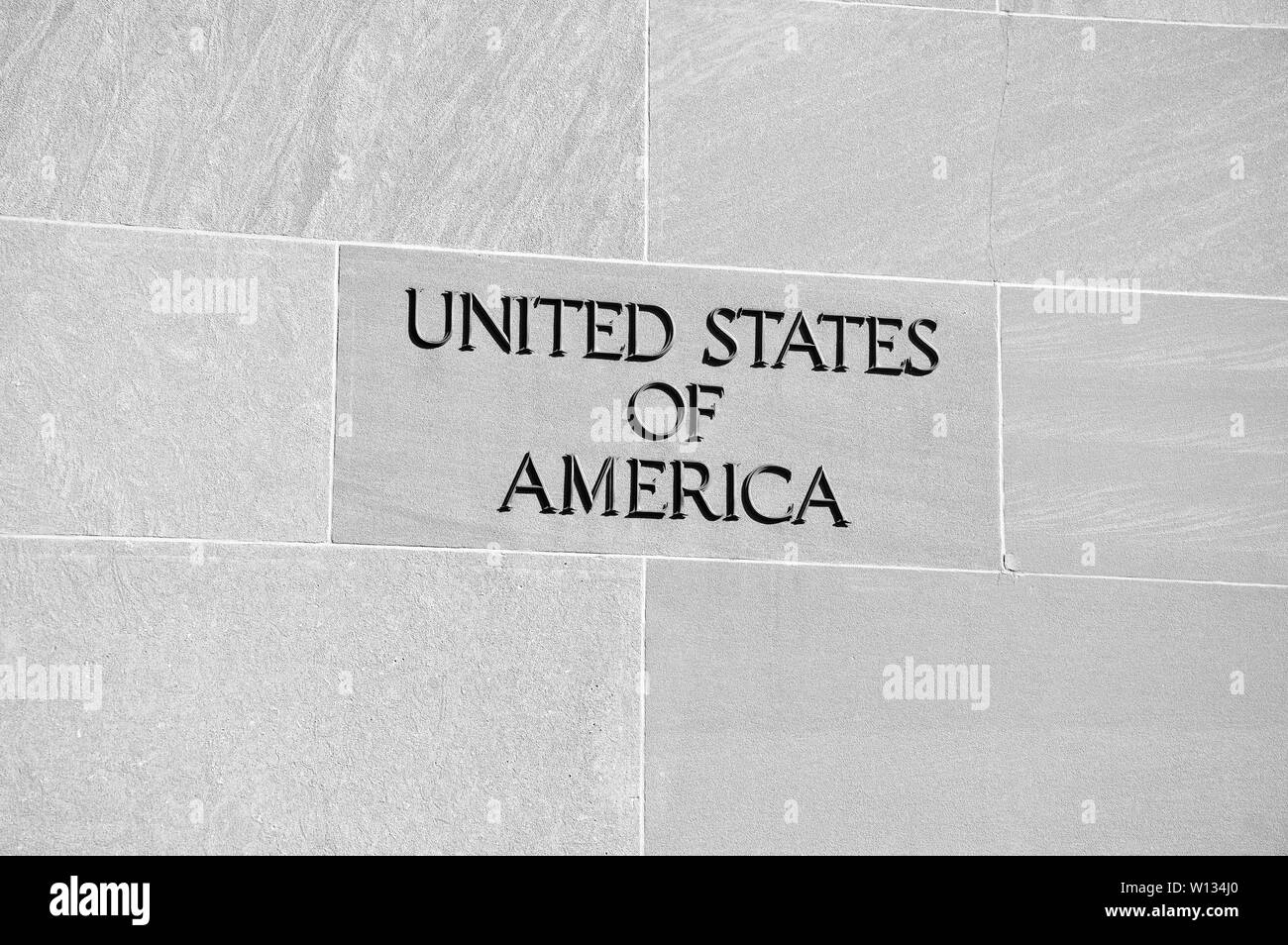 United states signage Black and White Stock Photos & Images - Alamy
