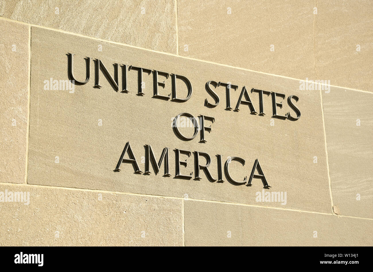 United States of America sign, Washington DC Stock Photo - Alamy