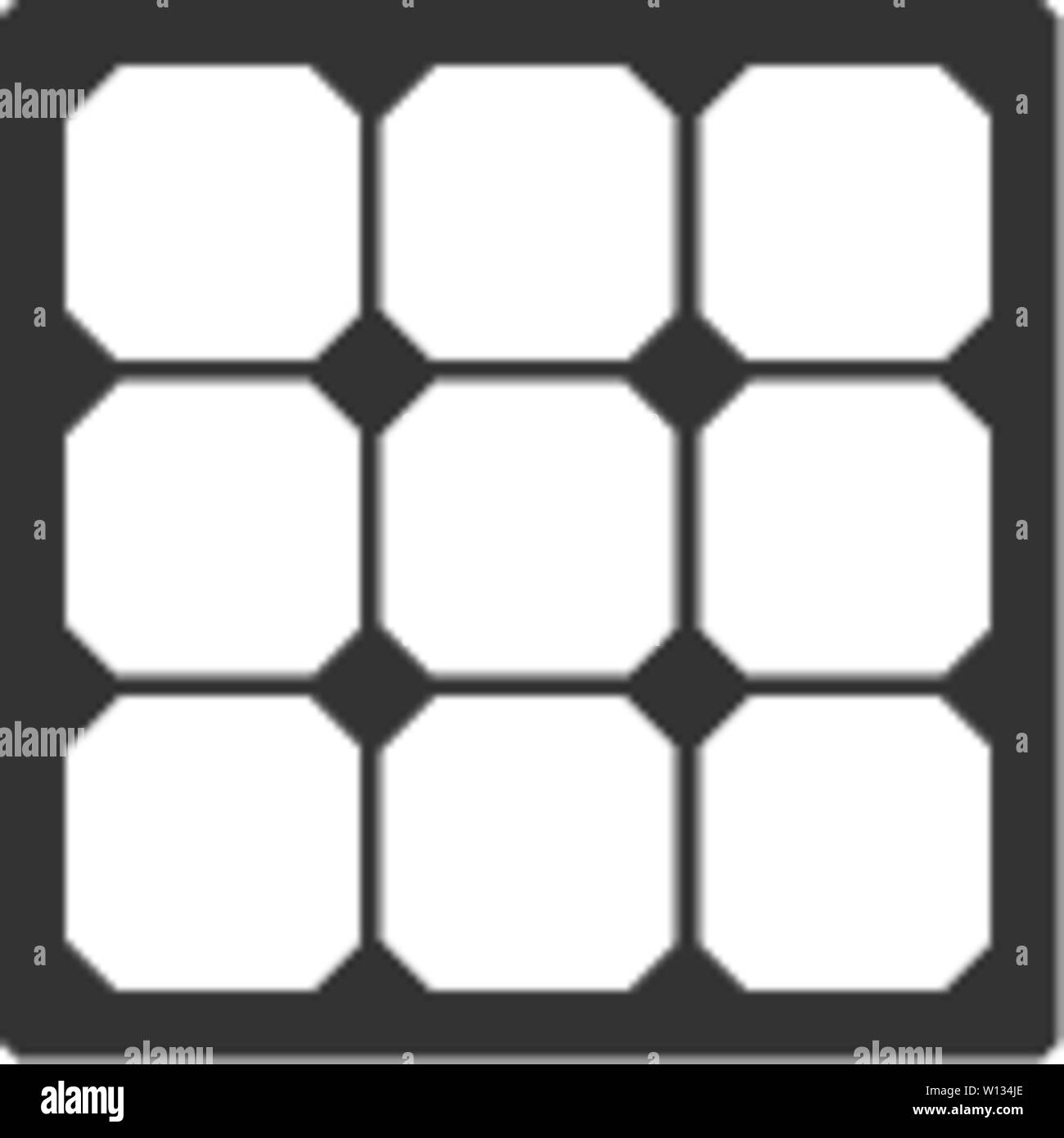 Solar panel icon in single grey color. Power generation, renewable ...