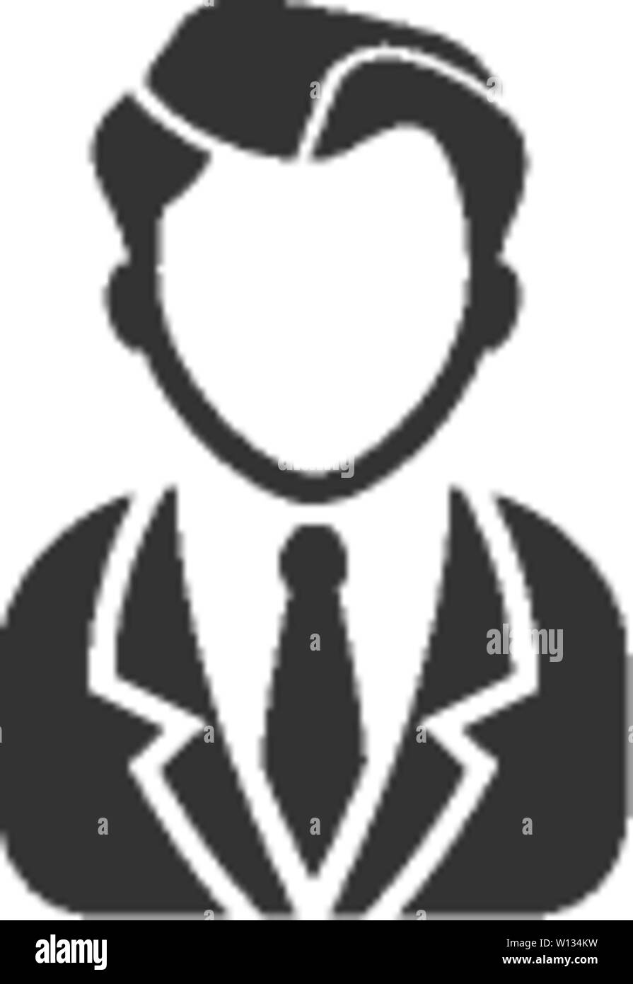 Businessman icon in single grey color. Business office finance Stock ...