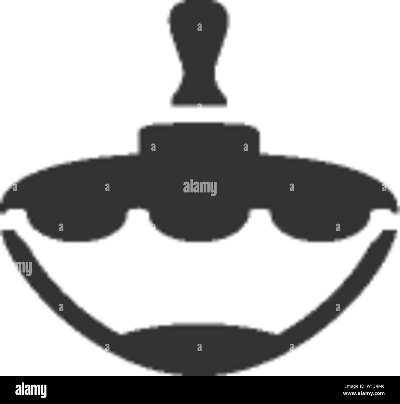 Top toy icon in single grey color. Spinning wheel children play Stock ...