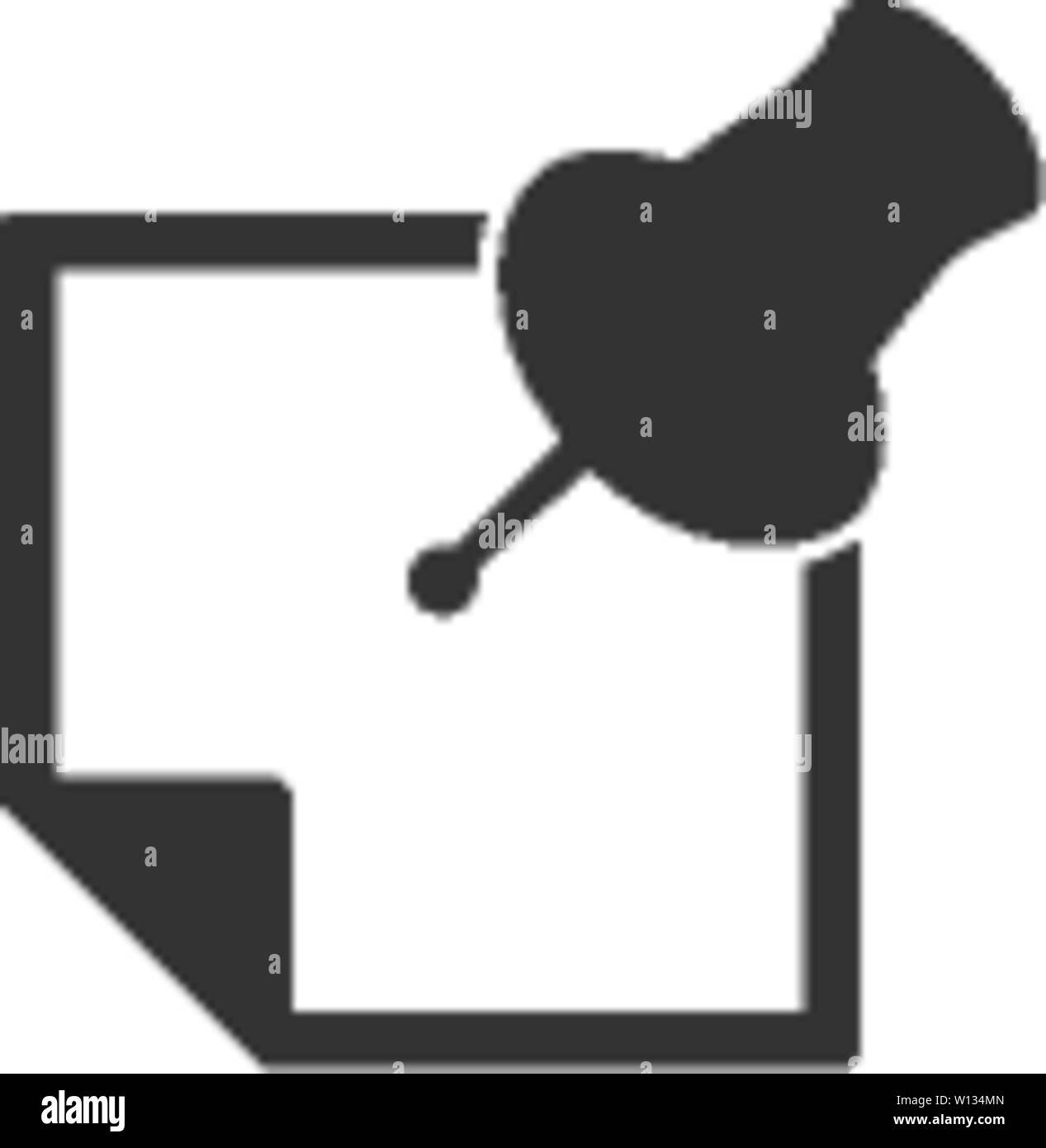 Sticky note icon in single color. Remider schedule message teamwork ...