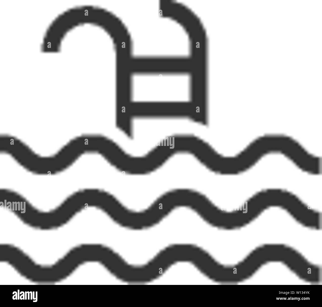 Swimming pool icon in single color. Athlete fitness water sport skill ...