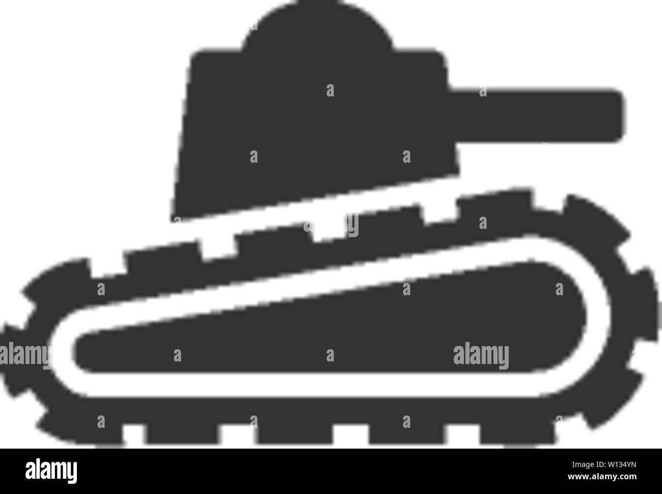 Army battle tank icon in single grey color Stock Vector Image & Art - Alamy