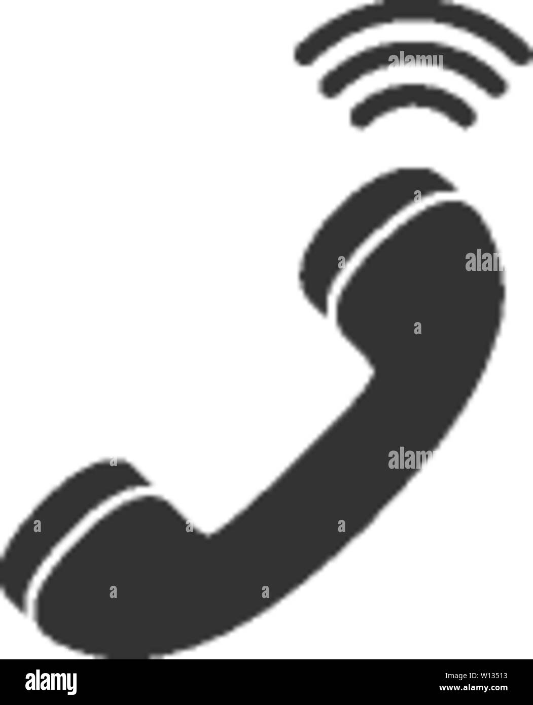 Wireless phone icon in single grey color. Communication technology ...