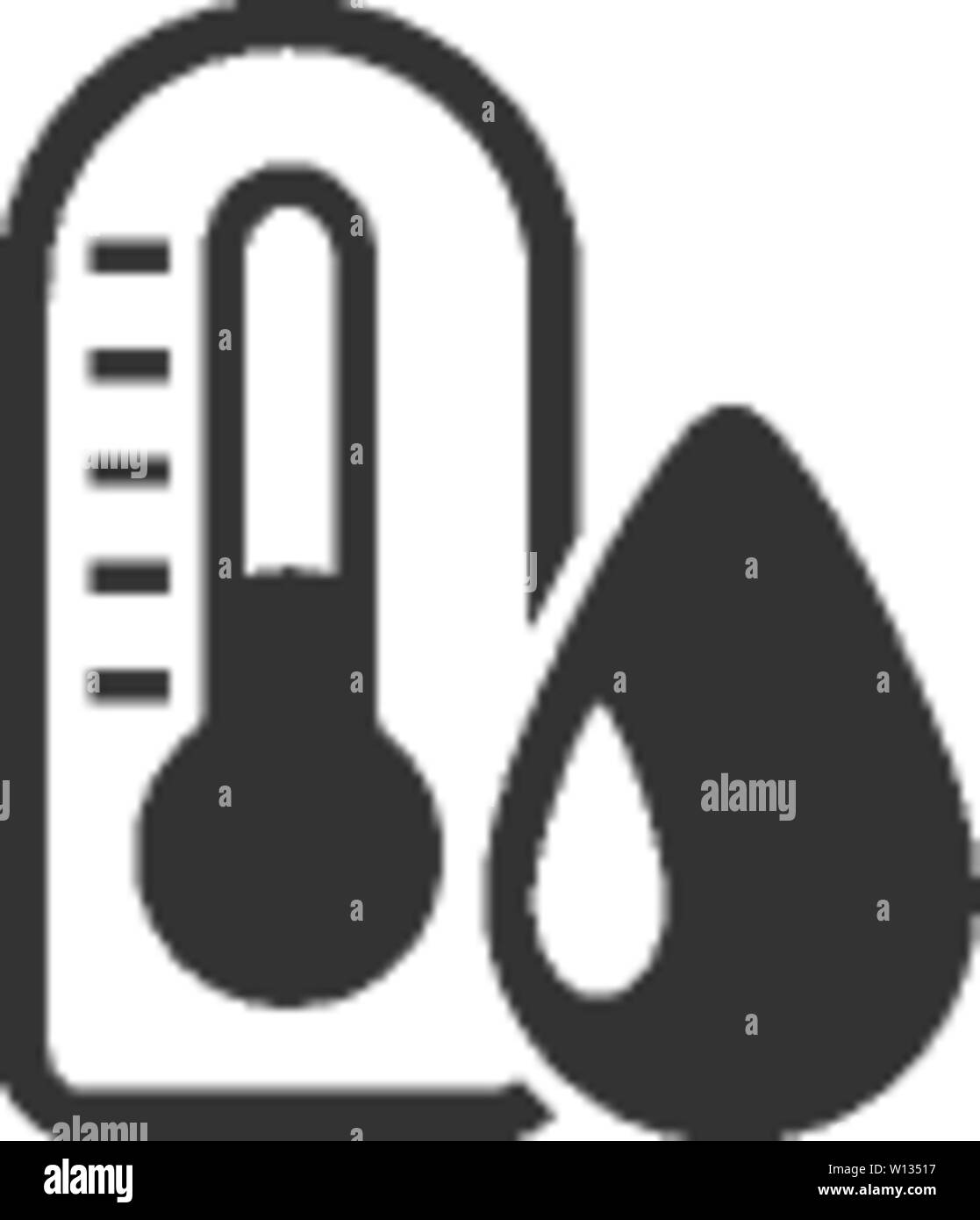 Thermometer icon in single color. Medical nature science temperature ...