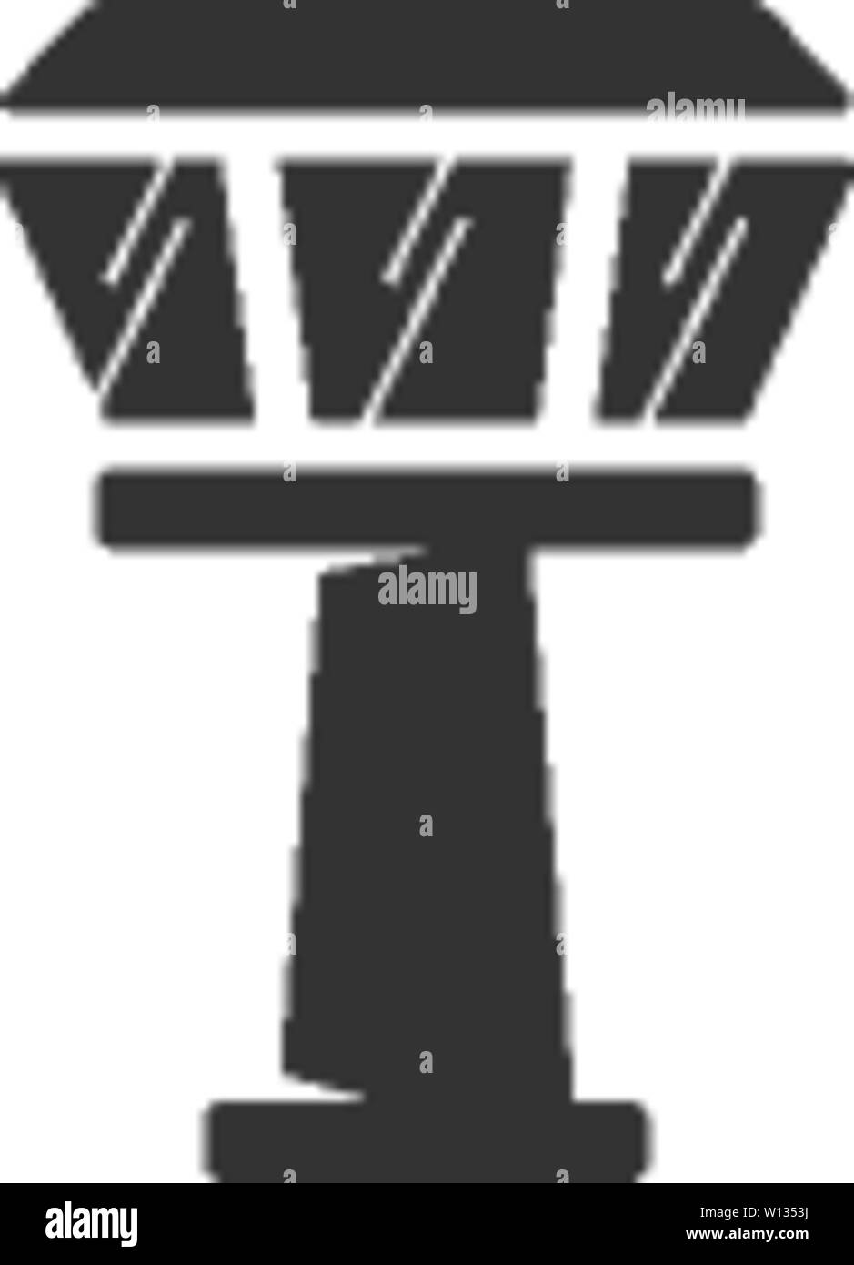 Airport tower icon in single color. Traffic control airplane aviation ...