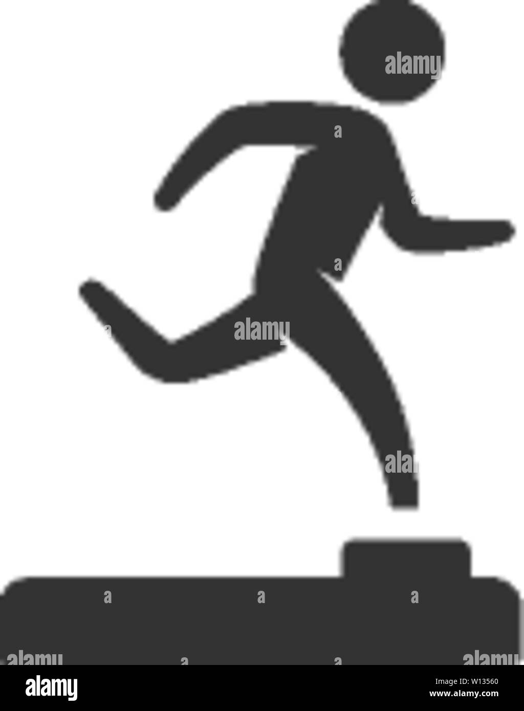 Athletic trophy icon in single grey color. Running triathlon decathlon ...