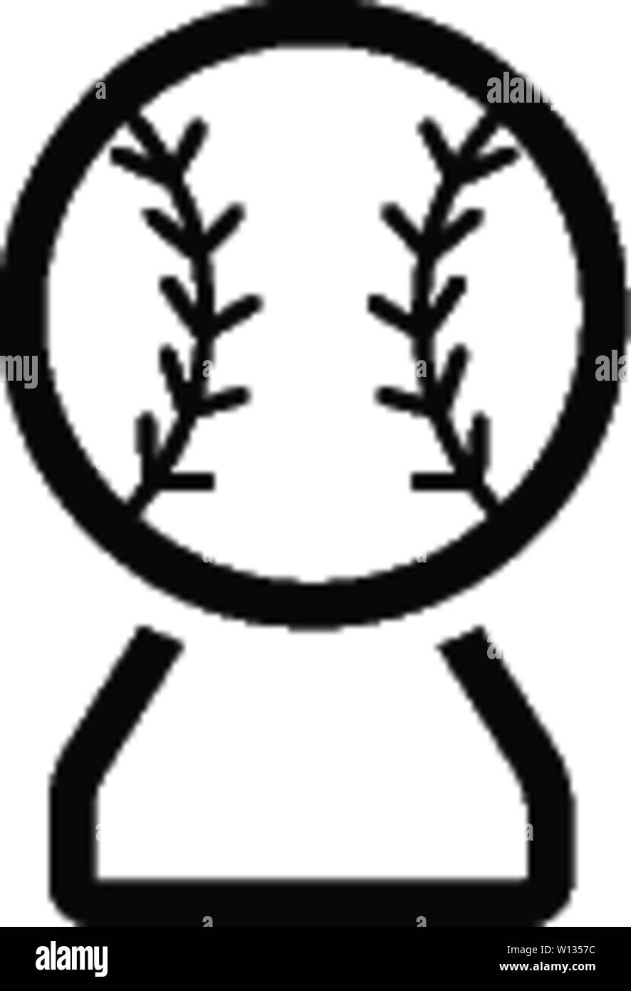 Baseball trophy icon in single color. Sport champion winner team prize ...