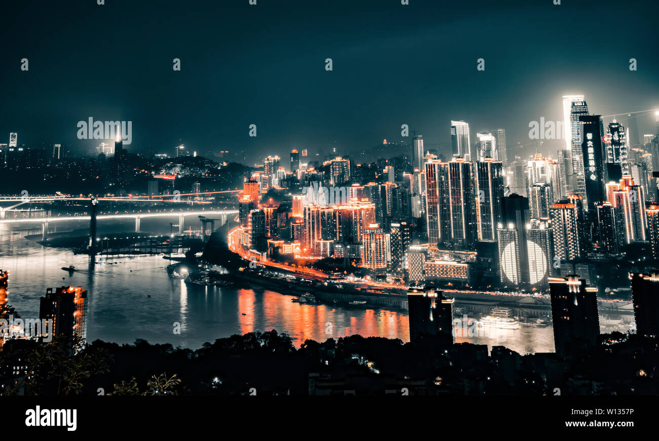 night scene in chongqing Stock Photo - Alamy