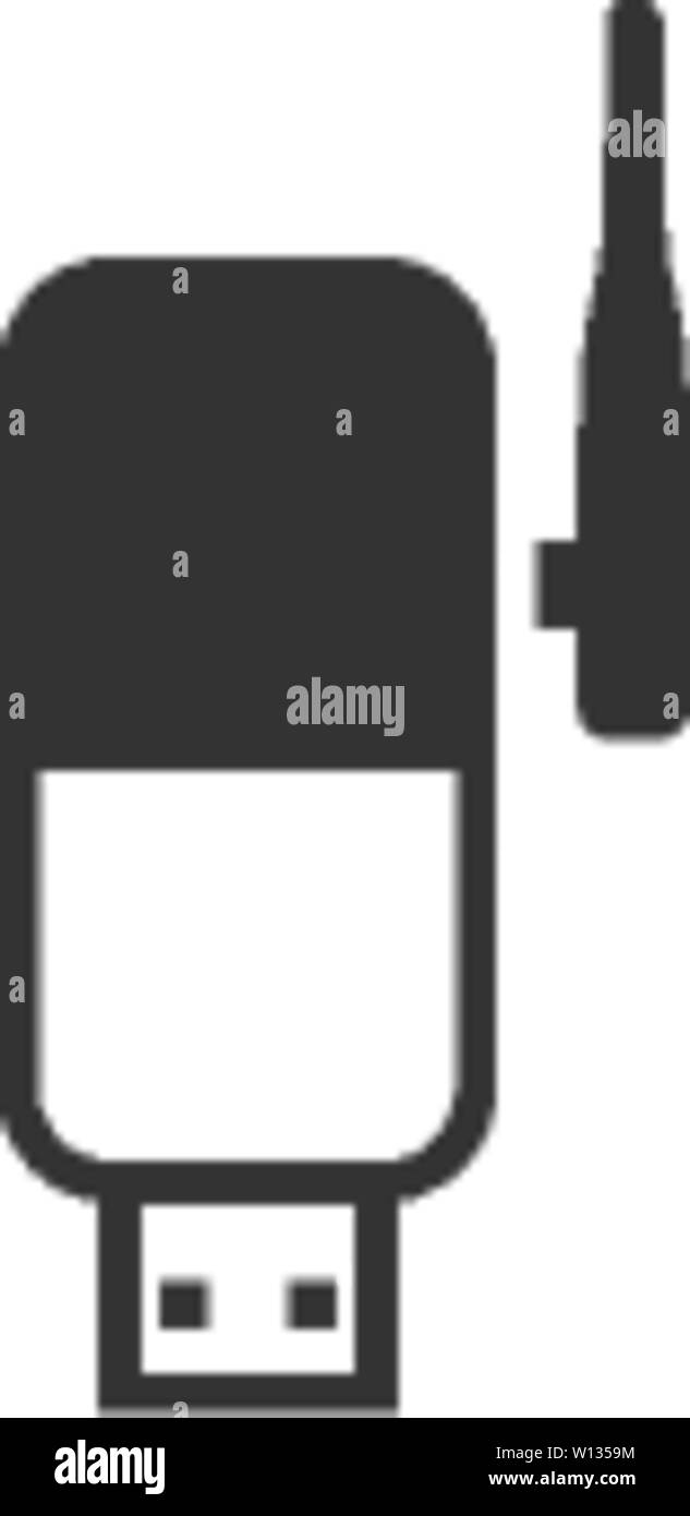 Wireless receiver icon in single color. Internet connection router ...