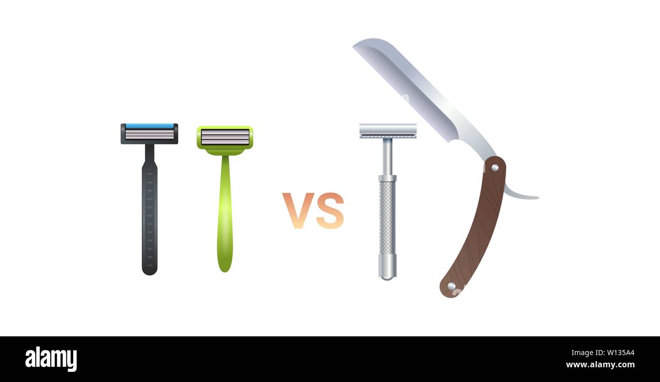 straight metal vs plastic shaving razors skin care instrument zero ...