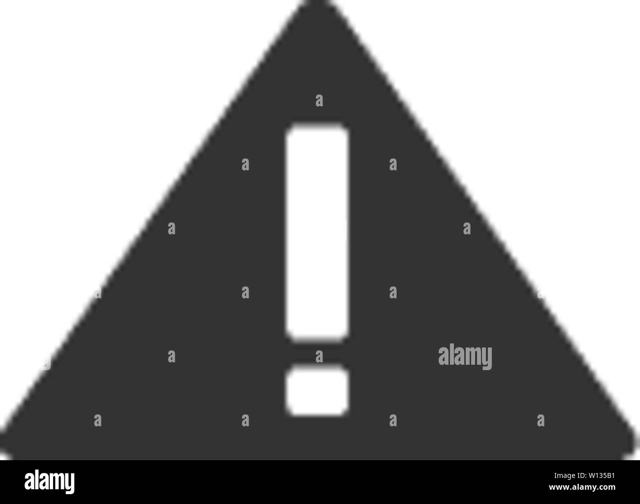 Warning sign icon in single color. Beware notice triangle safety ...