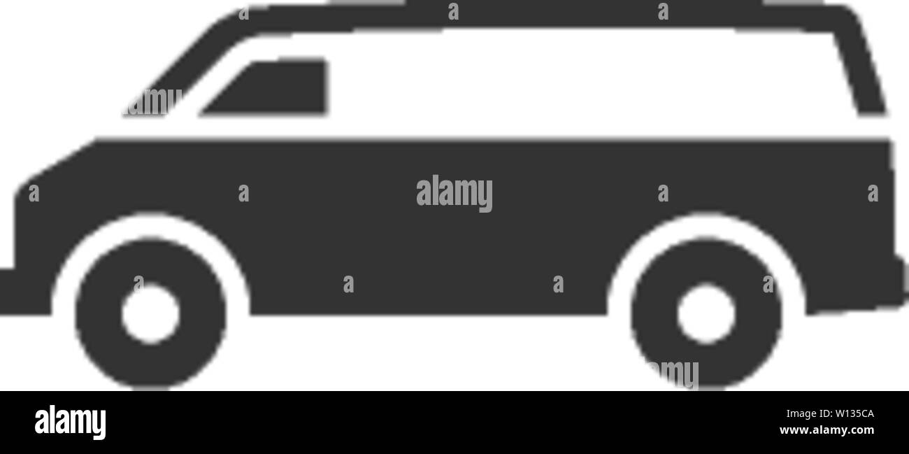 Car icon in single grey color. Van, delivery, bus Stock Vector Image & Art - Alamy