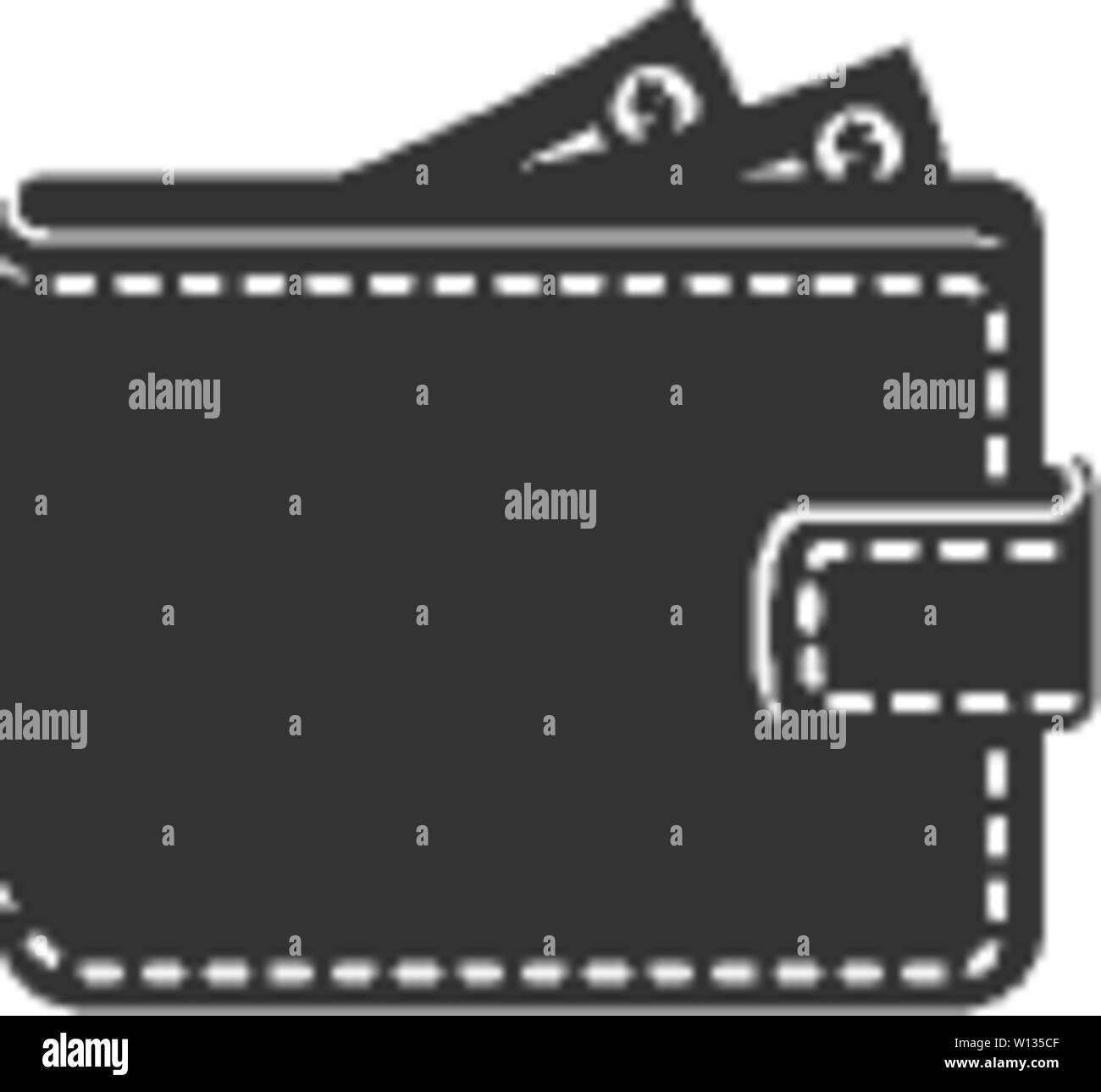 Wallet icon in single color. Money case cash shopping fiance banking ...