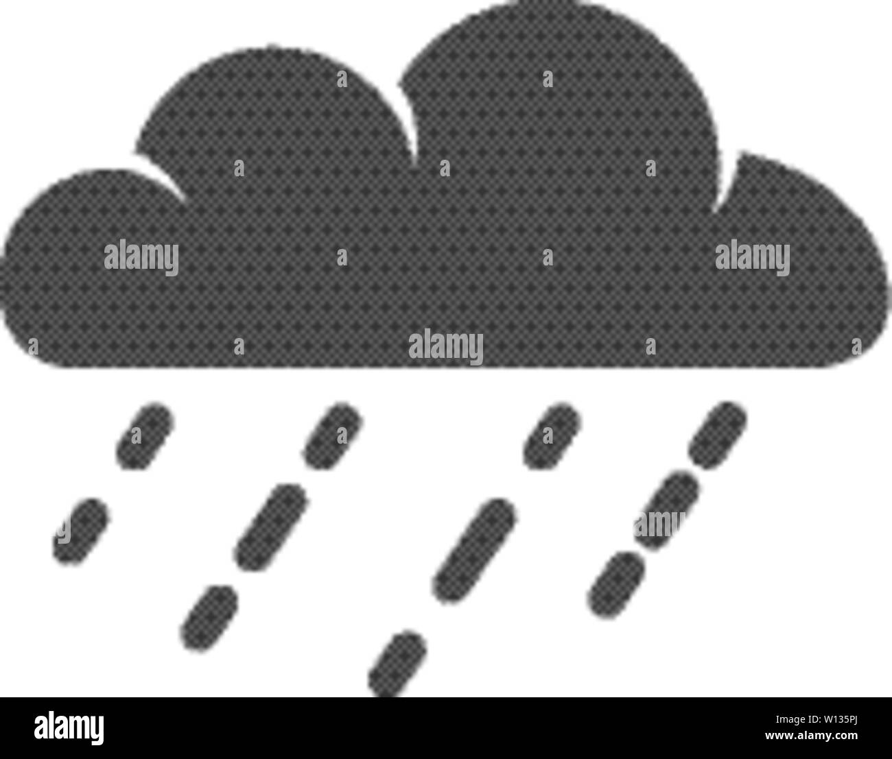 Rain cloud icon in single grey color. Season forecast Stock Vector ...