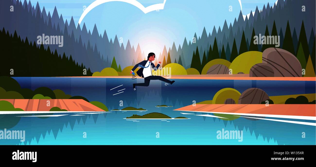 Running over water Stock Vector Images - Alamy