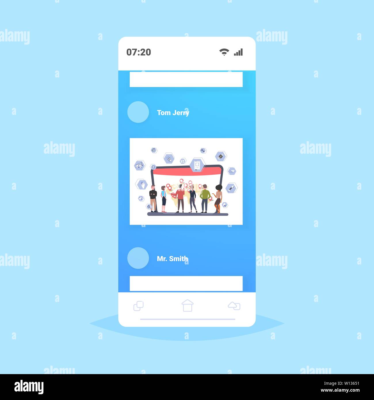 businesspeople looking at laptop screen with world map location geo ... businesspeople looking at laptop screen with world map location geo ...