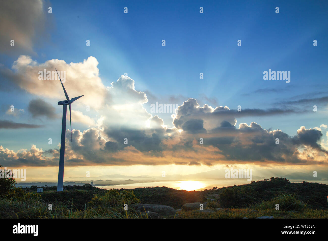 Fengchi Mountain sunrise Stock Photo - Alamy