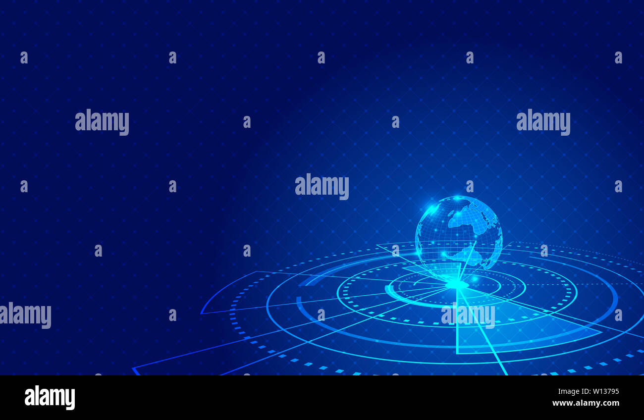 Three-dimensional interface science and technology, sci-fi scene Stock ...