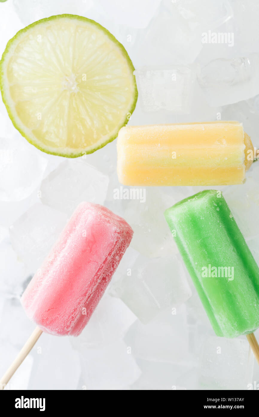 Ice cream in ice cubes Stock Photo - Alamy