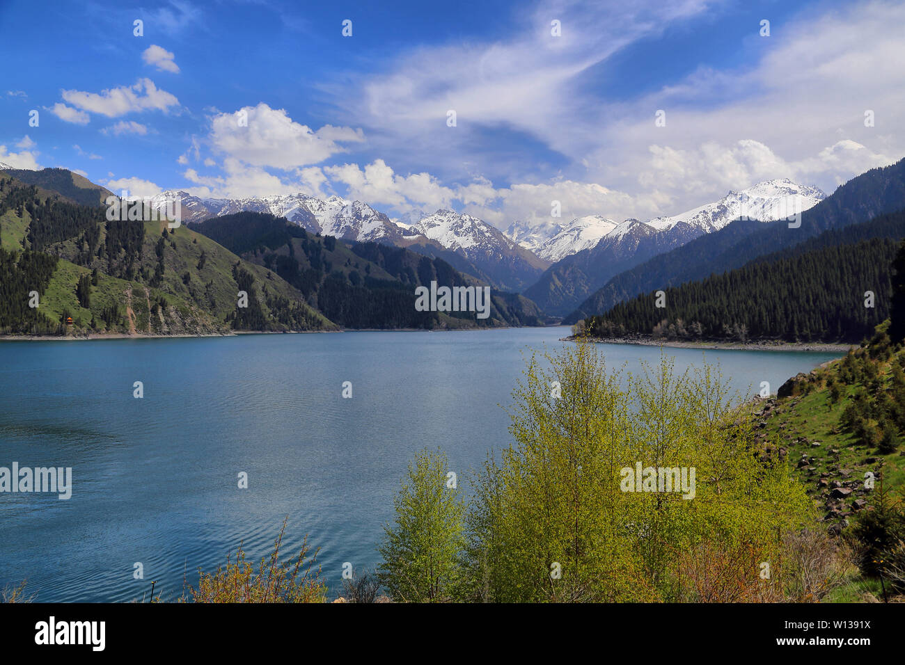 Tianchi scenery in Tianshan, Xinjiang Stock Photo - Alamy