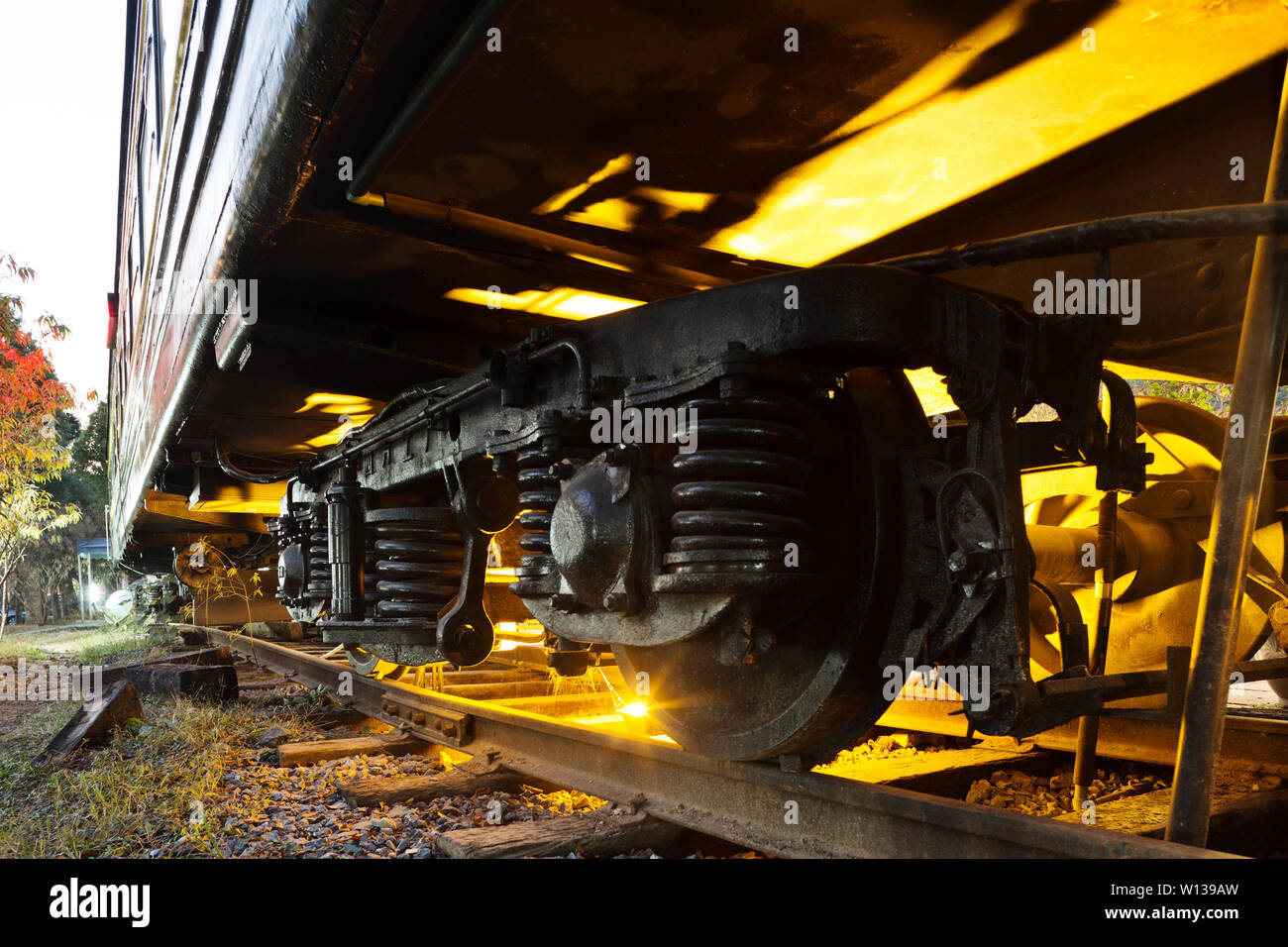 The steam locomotive close-up Stock Photo - Alamy