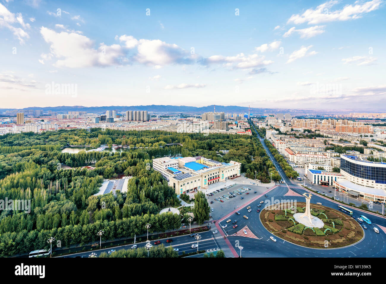 Construction of Road Ring Island Scenery in Baotou City, Inner Mongolia ...