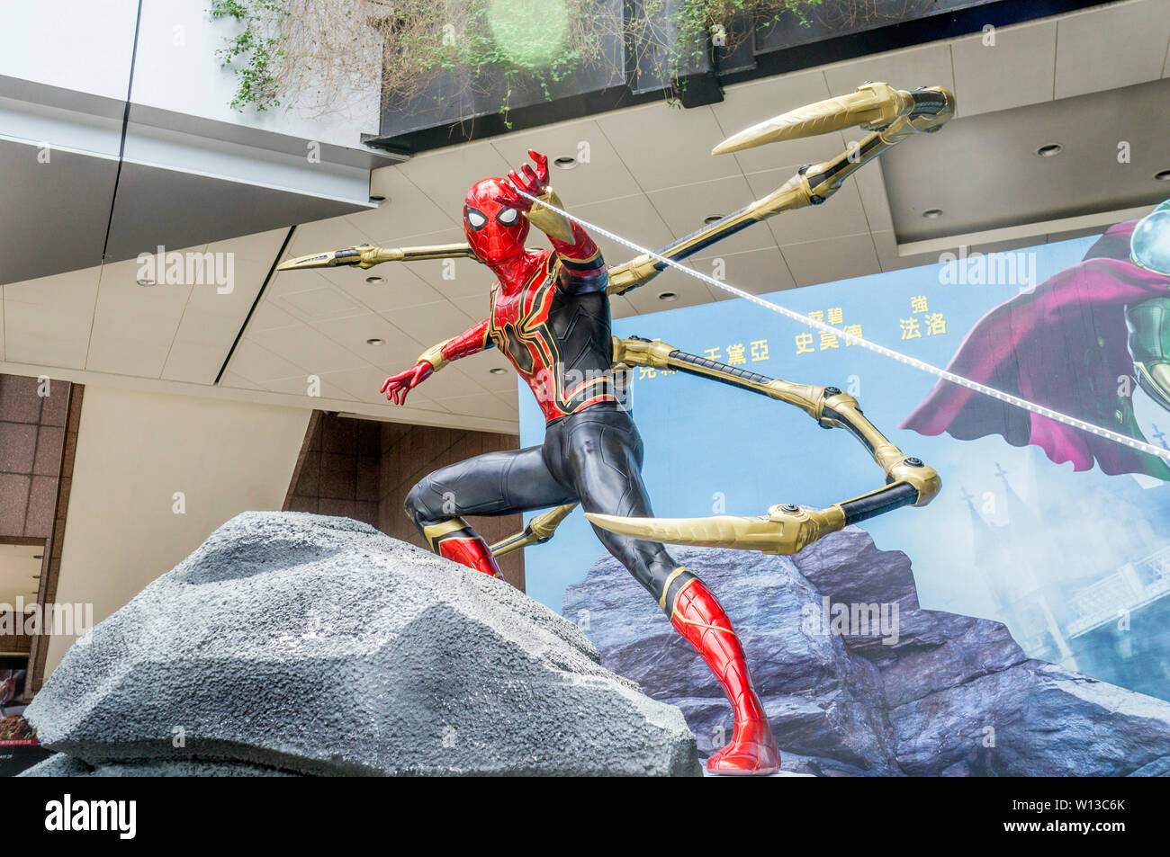 Taipei, Taiwan - June 27, 2019: Advertising decoration for the movie ...