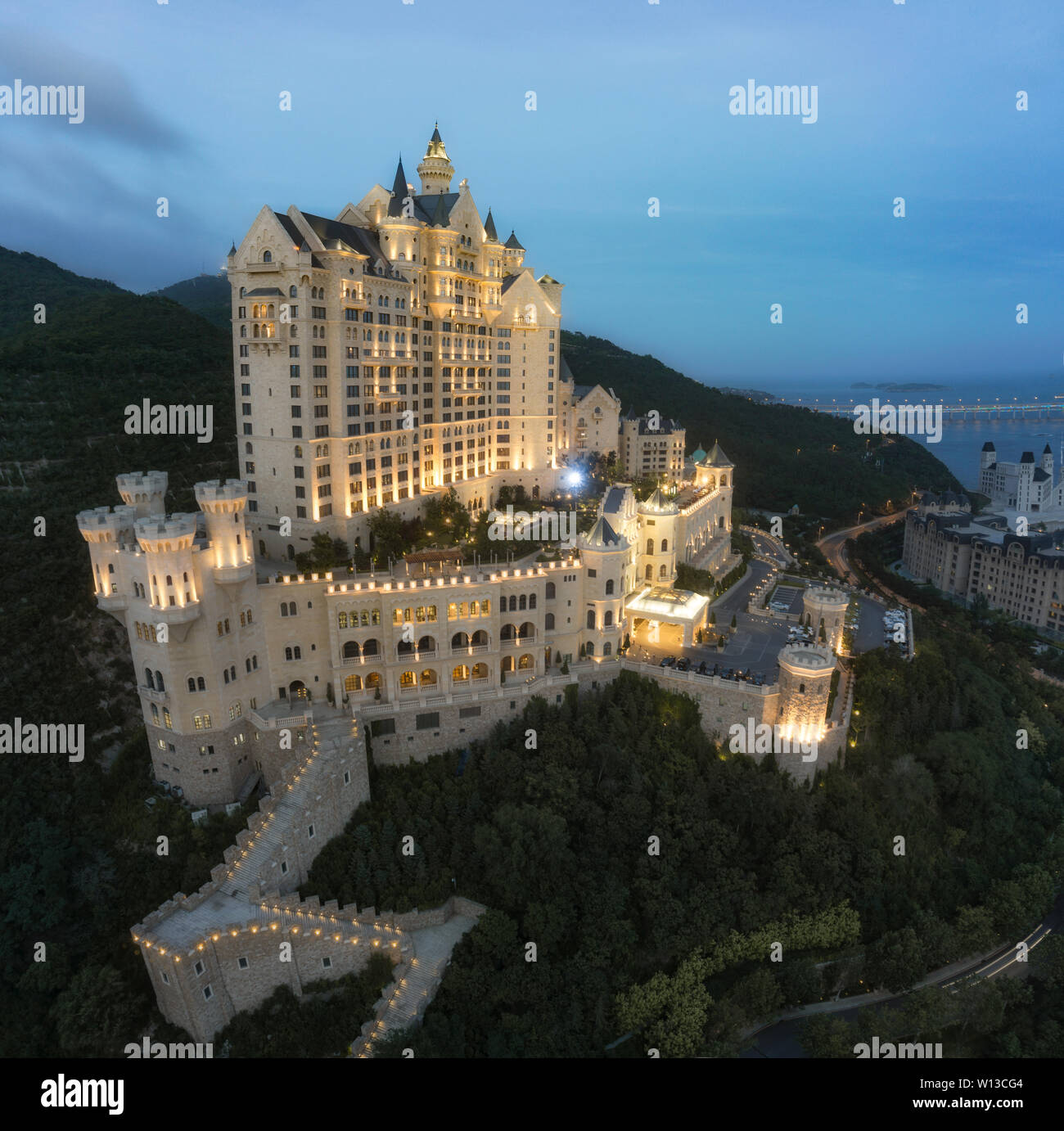 A castle on the side of Dalian Stock Photo - Alamy