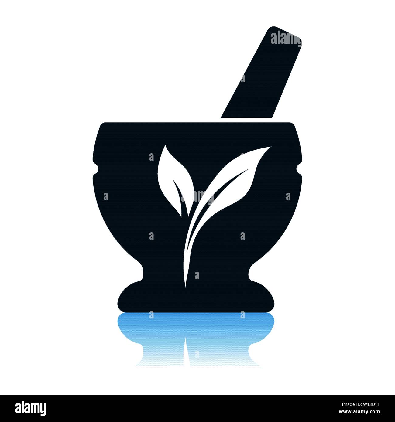 Spa Mortar Icon. Shadow Reflection Design. Vector Illustration Stock ...