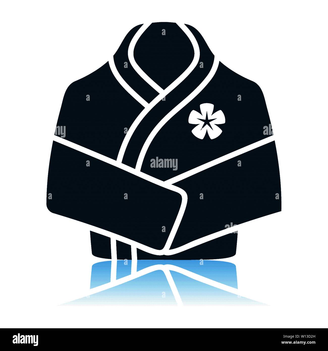 Spa Bathrobe Icon. Shadow Reflection Design. Vector Illustration Stock ...