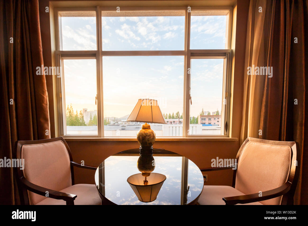 Early morning window reflection Stock Photo - Alamy
