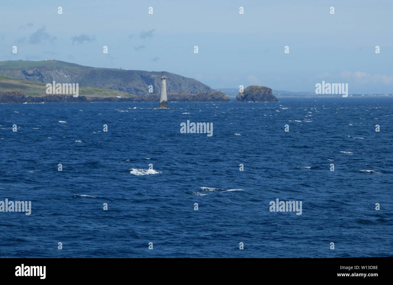 Chicken Rock Lighthouse & Calf of Man Island from the Stena Line Ferry ...