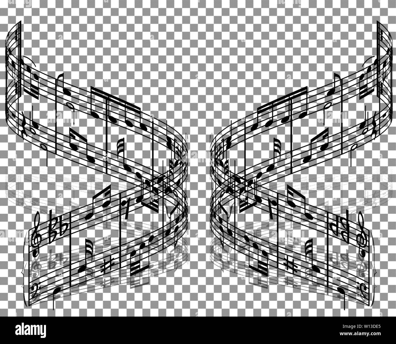 Vector Notes Design With Transparency Grid on Back. Vector Illustration ...