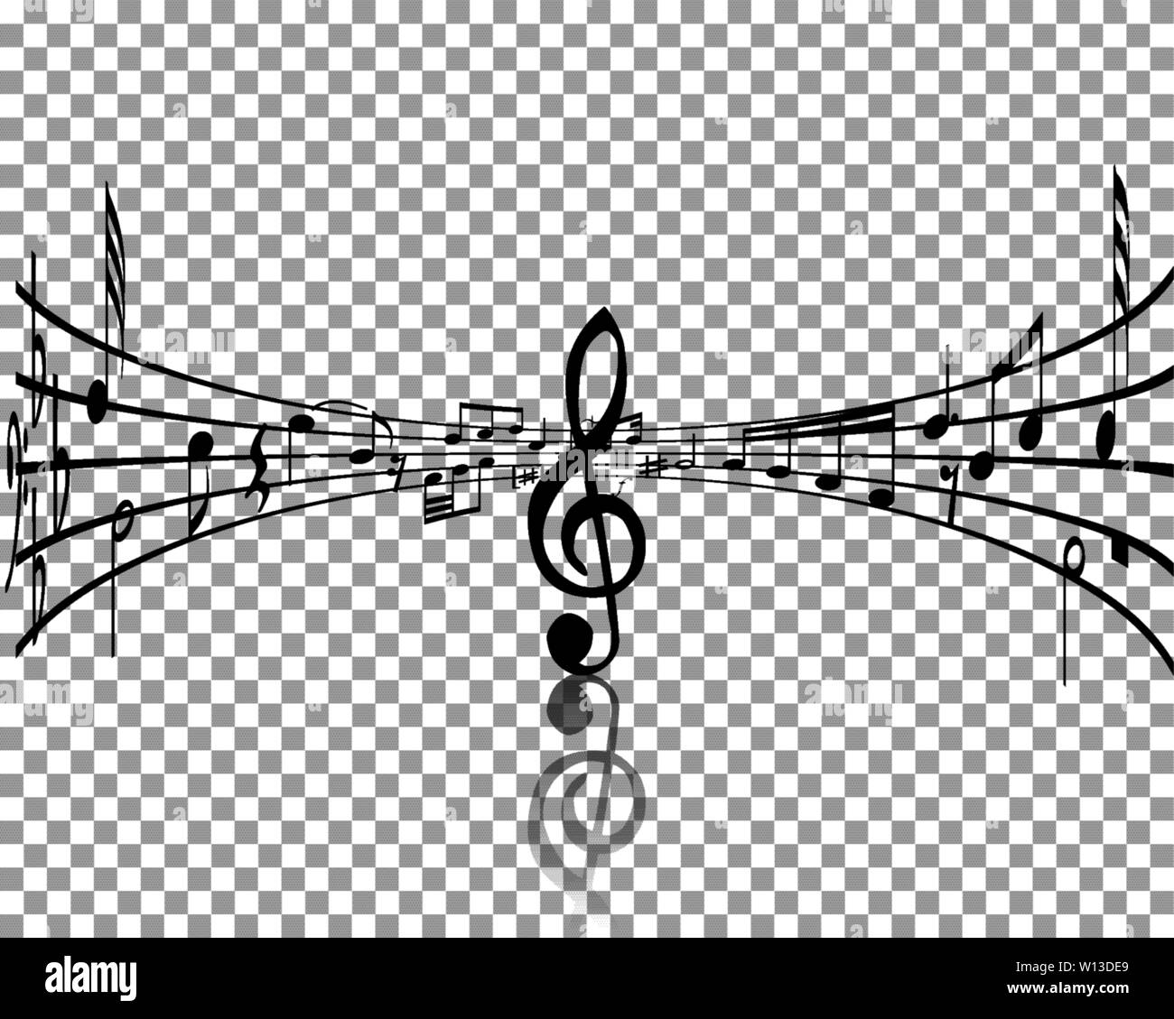 Vector Notes Design With Transparency Grid on Back. Vector Illustration ...