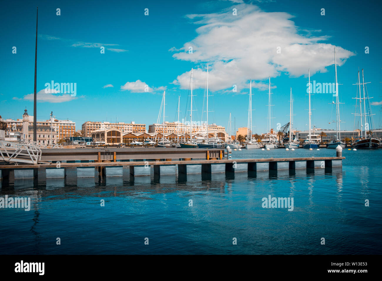 Valencia port container hi-res stock photography and images - Alamy