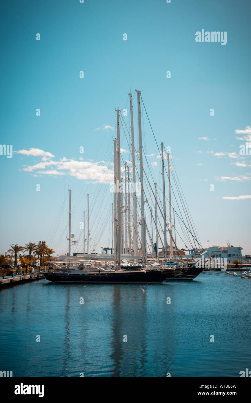 Pictures of a boats at Valencia' s port Stock Photo - Alamy