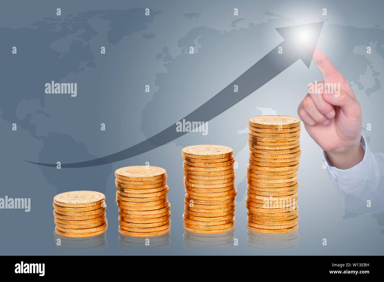 Economic growth and financial growth Stock Photo - Alamy