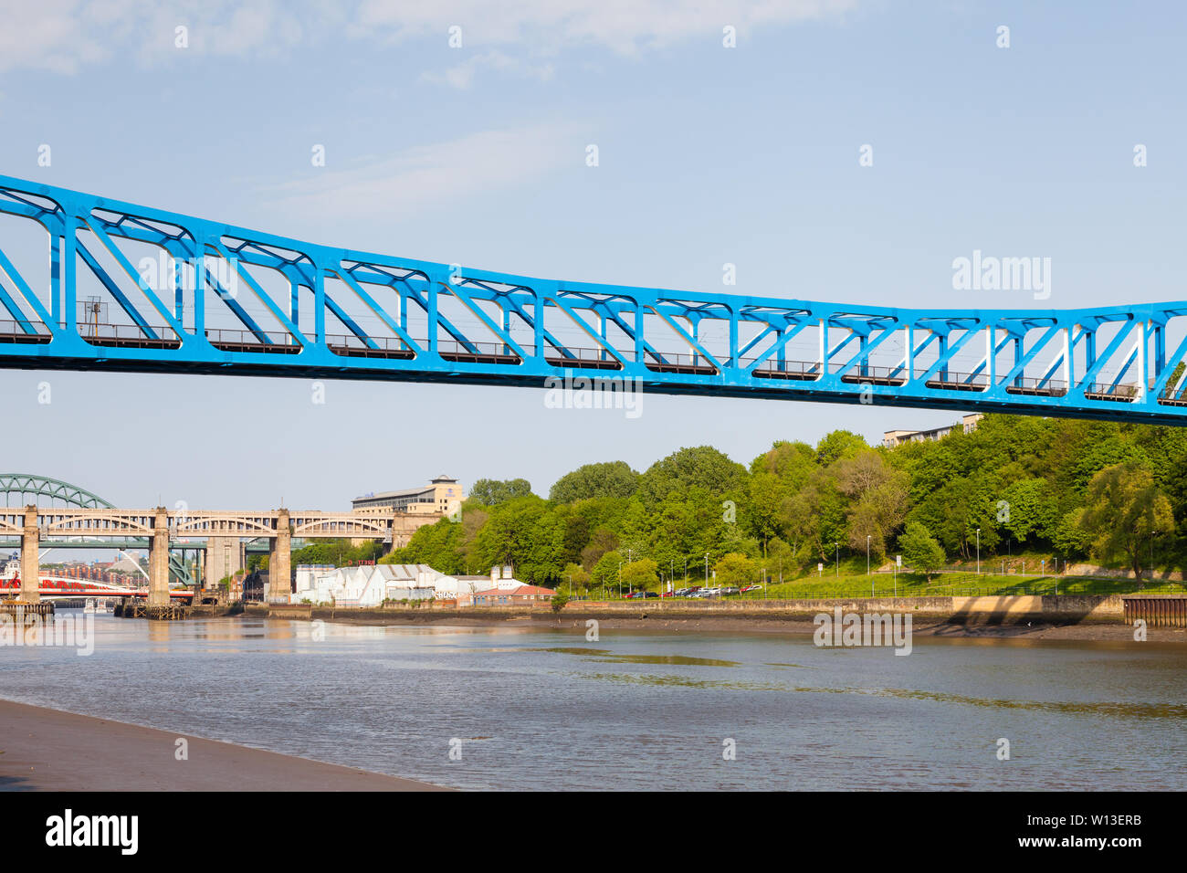 The Queen Elizabeth II bridge over the River Tyne. The bridge carries ...