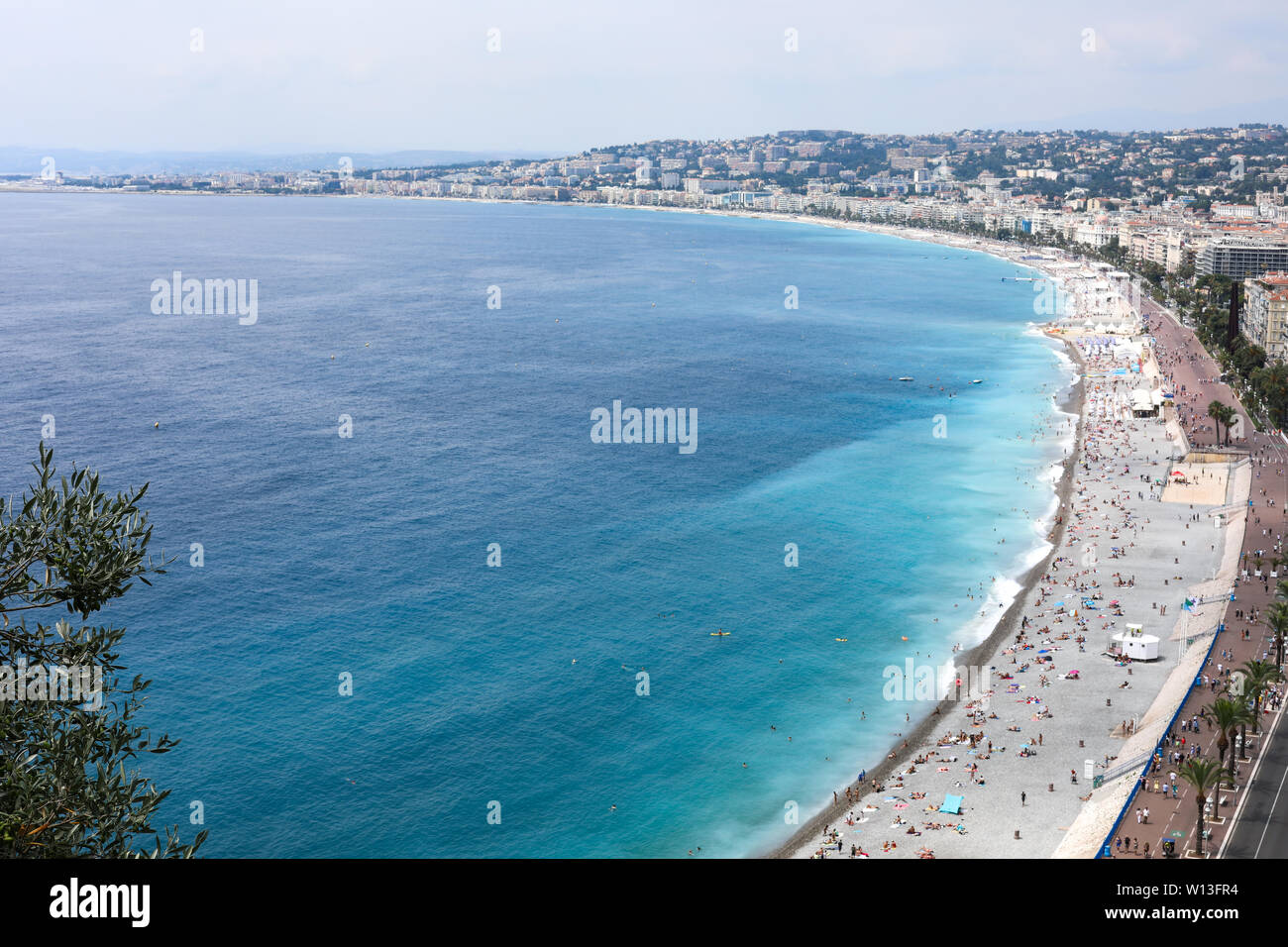 View of Nice seafront from Colline du Château Stock Photo - Alamy