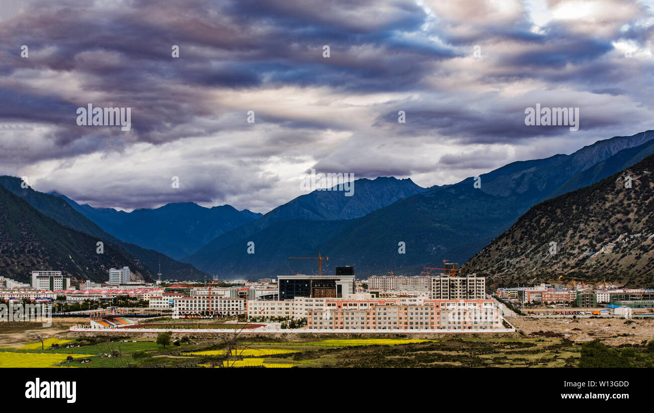Scenery of Yingzhi Lulang Linhai, Tibet Autonomous Region, China Stock ...