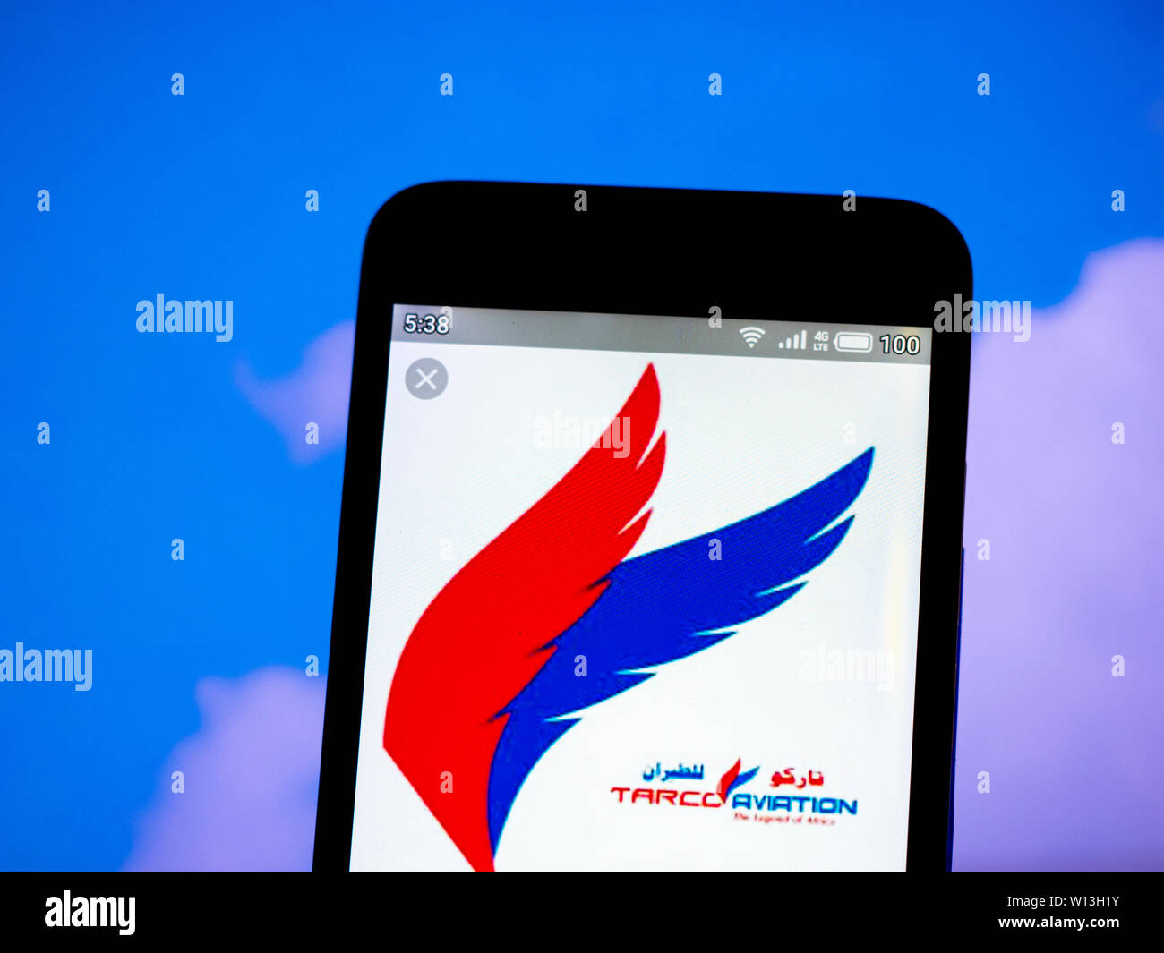 In this photo illustration the Tarco Airlines logo is seen displayed on ...